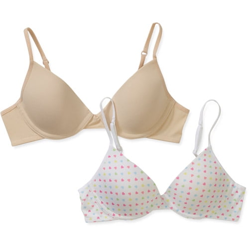Hanes - Girls' Padded Underwire Bra 2-Pack - Walmart.com - Walmart.com