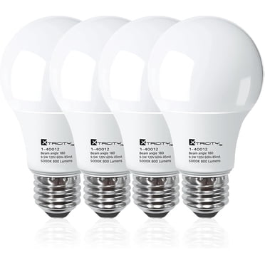 6 Pack A19 LED Light Bulbs 60W Equivalent, UL Listed, Dimmable, 5000K ...