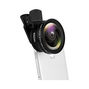 Macro Wide Angle Fisheye Lens, 3-in-1 External Camera Lens, 25x Macro, 0.62x Wide Angle, 235x ...