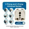 OREI Universal Power Plug Adaptor: World to India (Type D), 2 in 1, CE ...