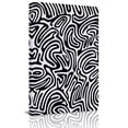 Black Swirling Lines Canvas Wall Art for Living Room, Curves Waves ...