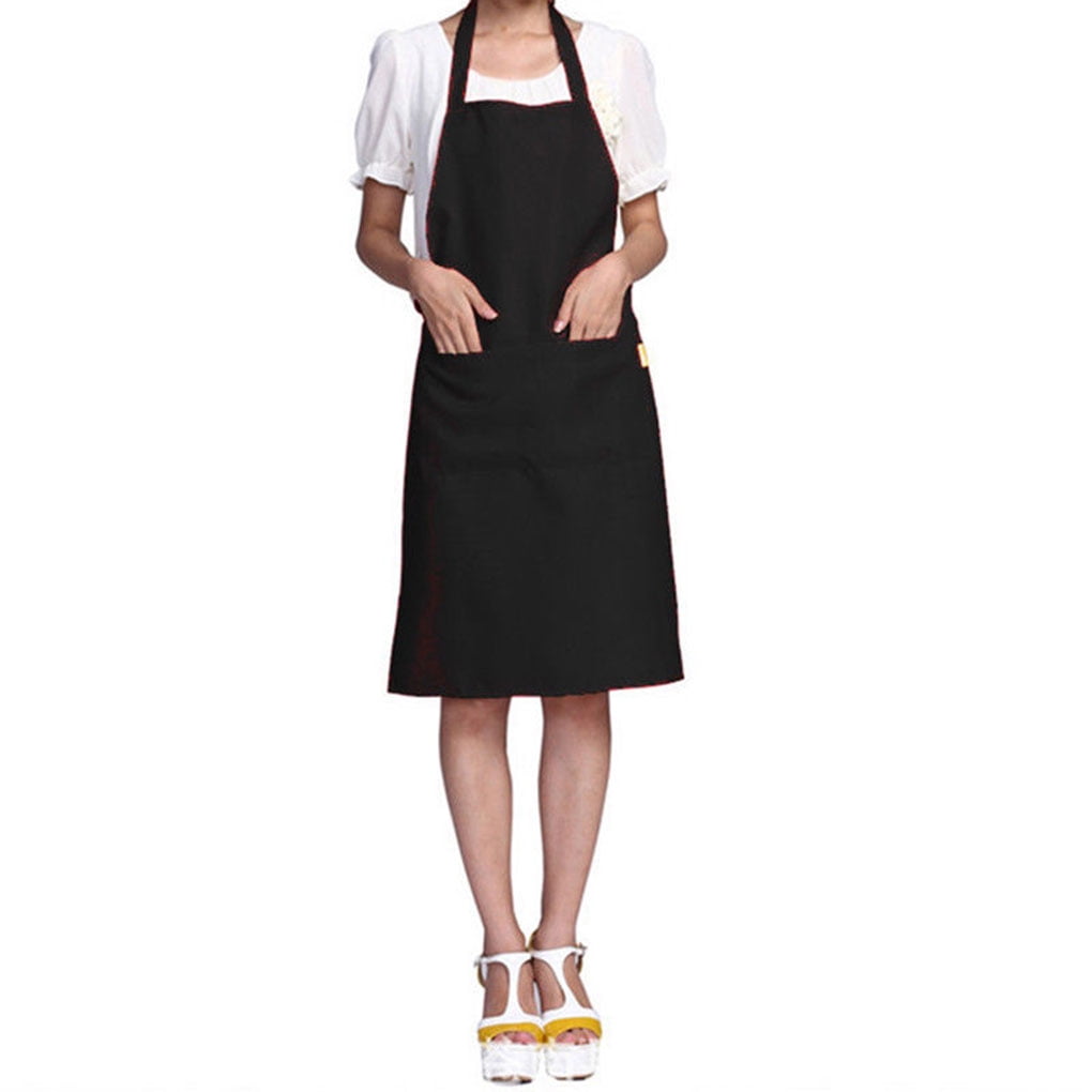 Solid Color Simple Design Halter Neck Apron Polyester Waiter Baker ...