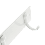 Mainstays 19 in. Wall Mounted Metal 6 Hook Rack, White - Walmart.com