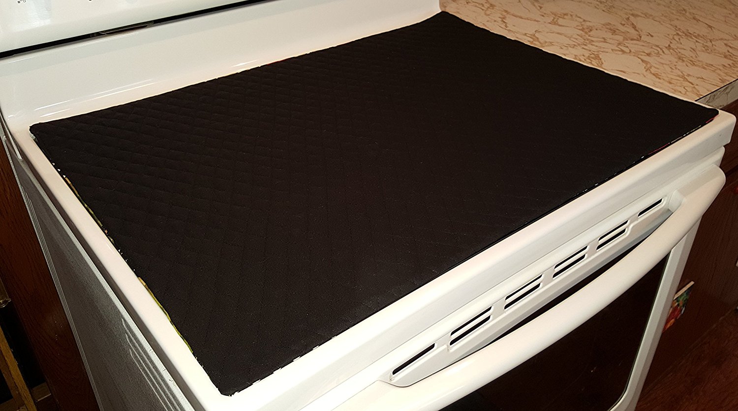 Quilted Cover Protector For Glass Ceramic Stove Top Cooktop Black Quilted Cover Protector For Glass Ceramic Stove Top Cooktop Black