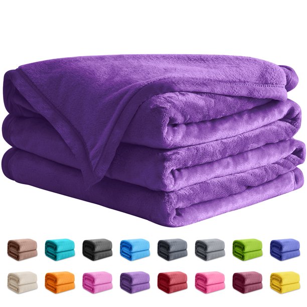 Astarin Throw Blanket, Queen Size Purple Blankets & Throws for Couch ...
