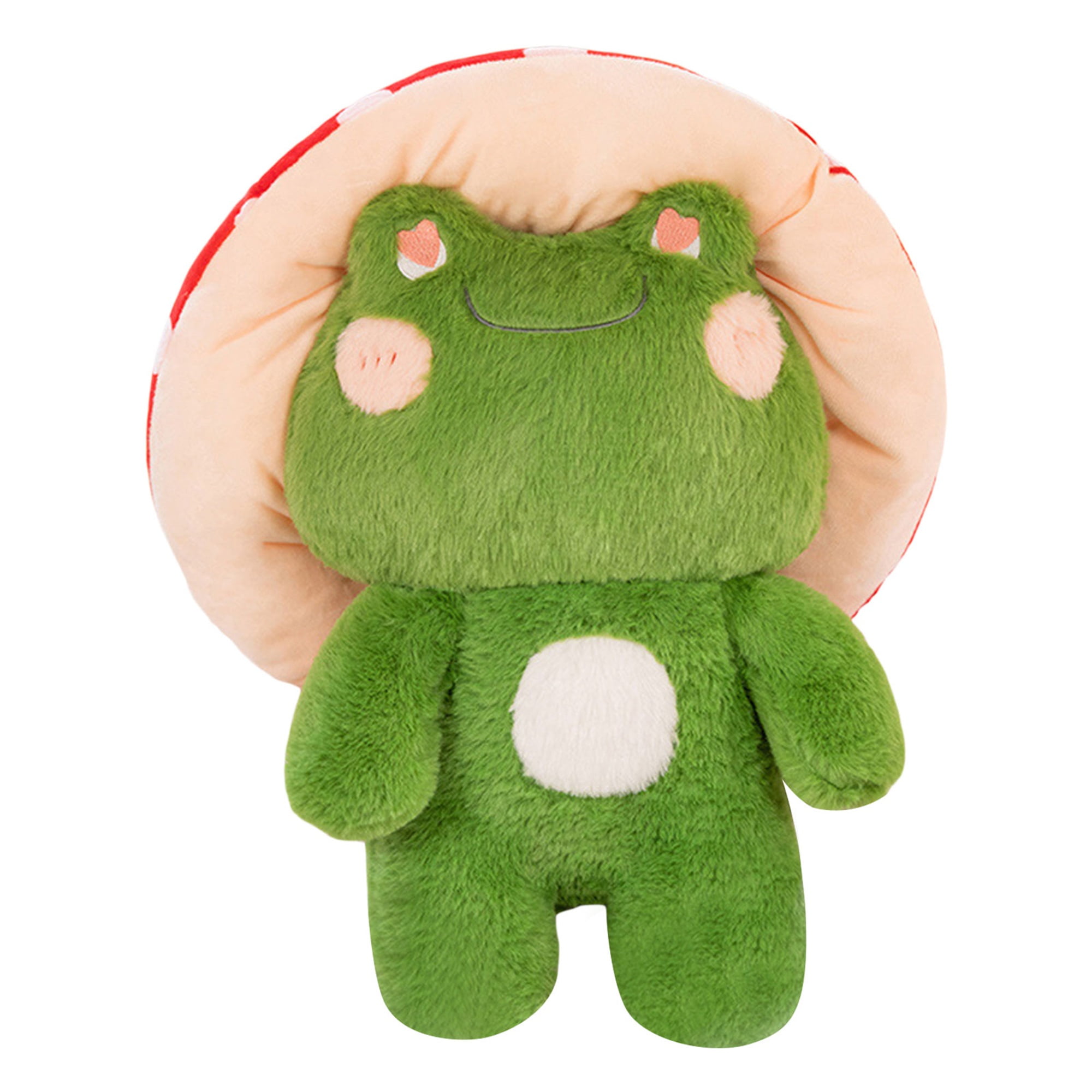 Lamuusaa Cartoon Frog Plush Toy, Cute Soft Stuffed Animal Pillow ...