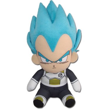 Free Shipping! Dragon Ball Z- Saiyan Vegeta Sitting Plush 7"H - Walmart.com