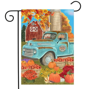 Pumpkin & Apples Autumn Garden Flag Sunflowers Fall 12.5" x 18 ...