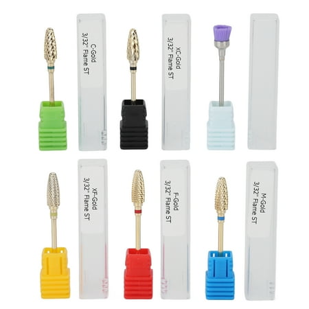 Nail Grinding Bits, Nail Art Drill Bits Different Roughness Surfaces ...