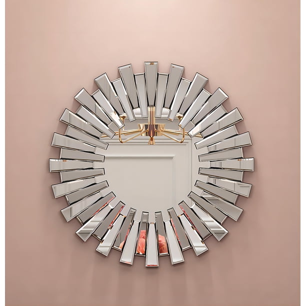 SHYFOY Decorative Wall Mirror for Living Room Decor 24 inches Starburst ...