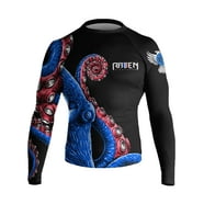 Raven Fightwear Women's Kraken Octopus Rash Guard MMA BJJ Black/White ...