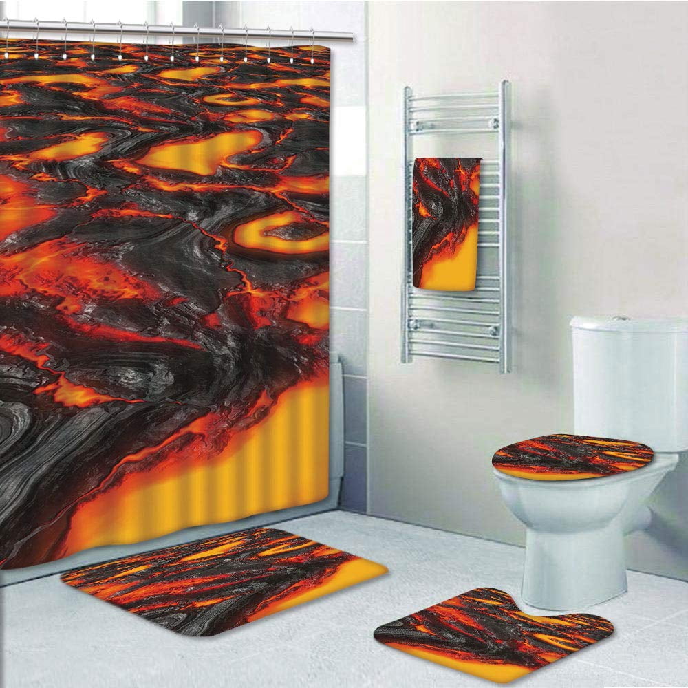 PRTAU Volcano Large Molten Lava Vibrant Colored Hot Flowing Magma ...