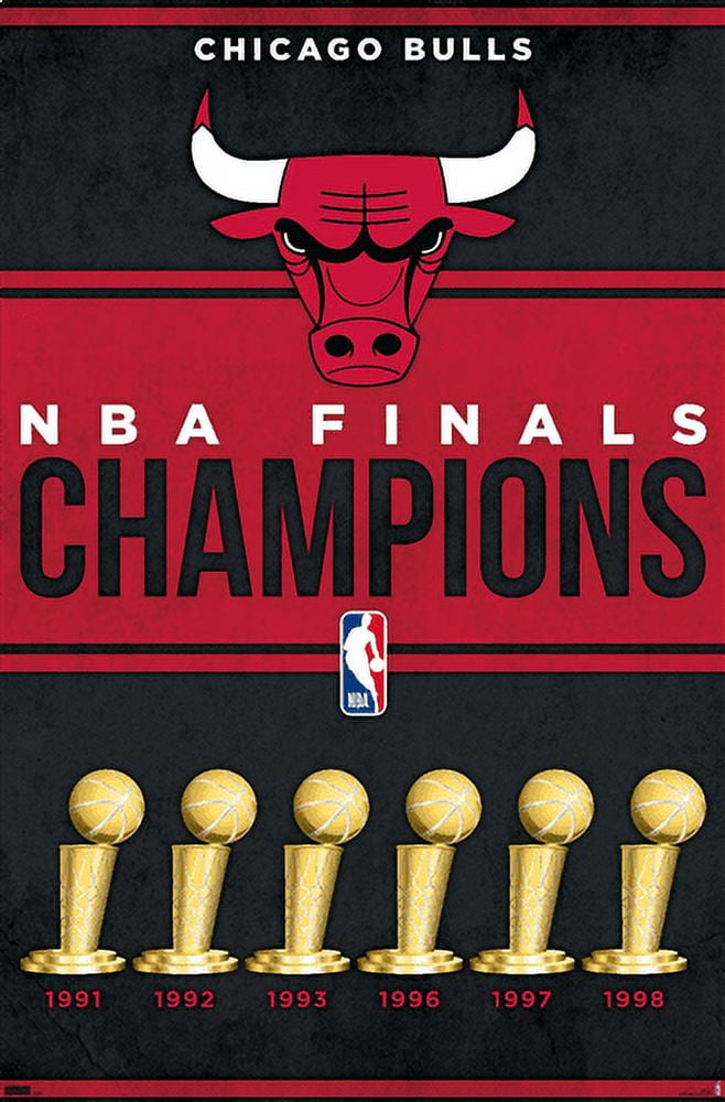 NBA Chicago Bulls - Champions 23 Wall Poster, 14.725" x 22.375 ...