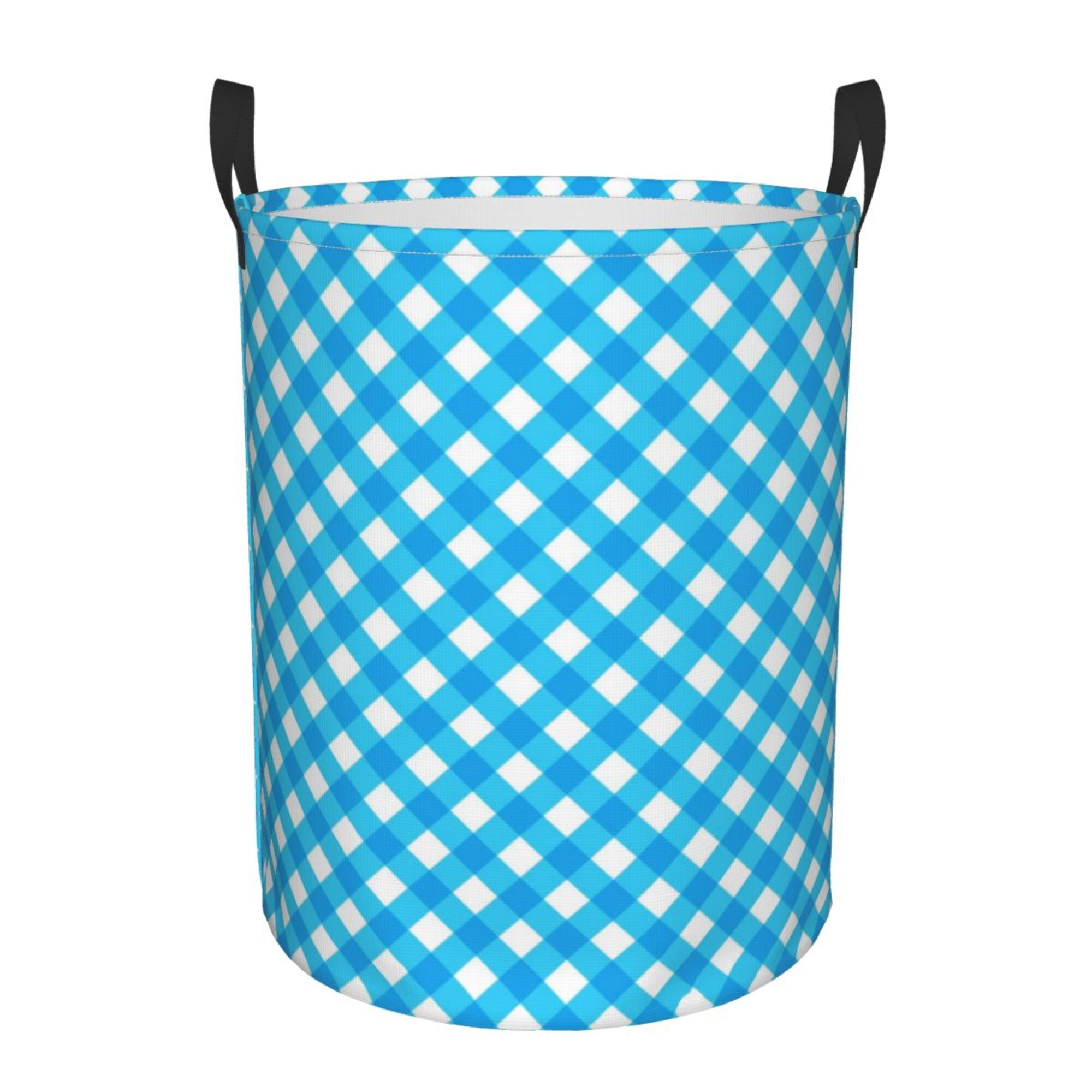 ZICANCN Gingham Blue Background Laundry Basket Organizer , Dirty ...