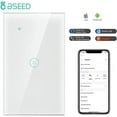 BSEED Smart Light Switch, 2.4GHz WiFi Smart Switch, Tempered Glass ...
