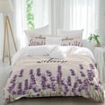 4 Piece Duvet Cover Set Queen, Welcome Words on Retro Linen Soft ...