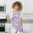 Butterfly and Dandelion Purple Pattern Teens Aprons, Adjustable Neck ...