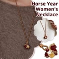 Blarkrus Pony Pendant Necklace Enamel Drop Cute, Lightweight Long Chain ...