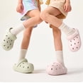 Slippers Kids Closed Toe Sandals Hole Punch Design Soft Insole Clog ...