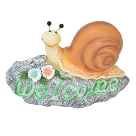Welcome Snail Figurine, Fairy Tale Style Resin Craftwork Indoor Outdoor ...
