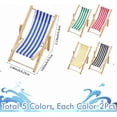 10Pcs 5 Colors Wood Polyeser Beach Chair Miniature Furniture Model for ...