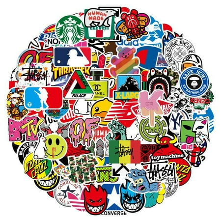 JOYWEI Cool Brand Stickers 101 Pack Decals for Laptop Computer ...