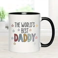 1pc 11Oz/325Ml Ceramic Mug for Best Dad, Vibrant The World's Best Daddy ...