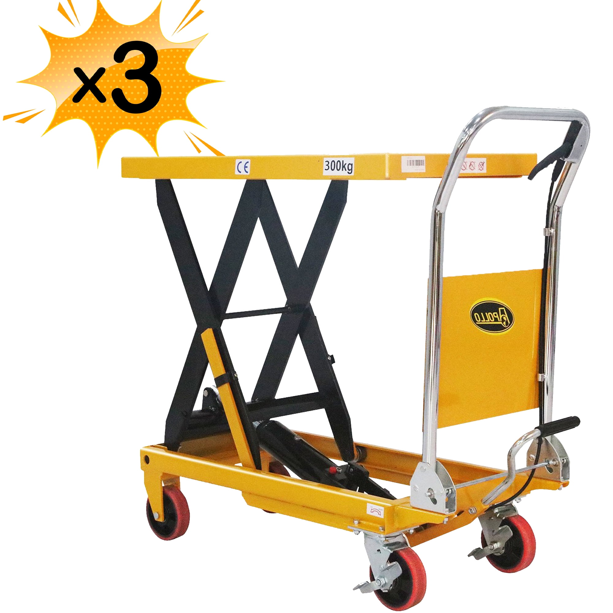 APOLLOLIFT 3 Units Single Scissor Lift Table 660 lbs. 35.4" Lift ...