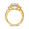 14k Solid Gold 3 3/4ct Cert Lab Grown Diamond VS+ F+ Trapezoid ...