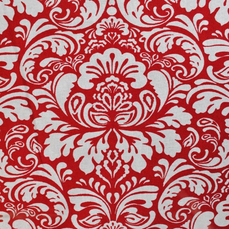 Red And White Damask Pattern