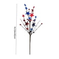 Dongrere 4th of July Star and Berry Spray Pick, Red White Blue Floral ...