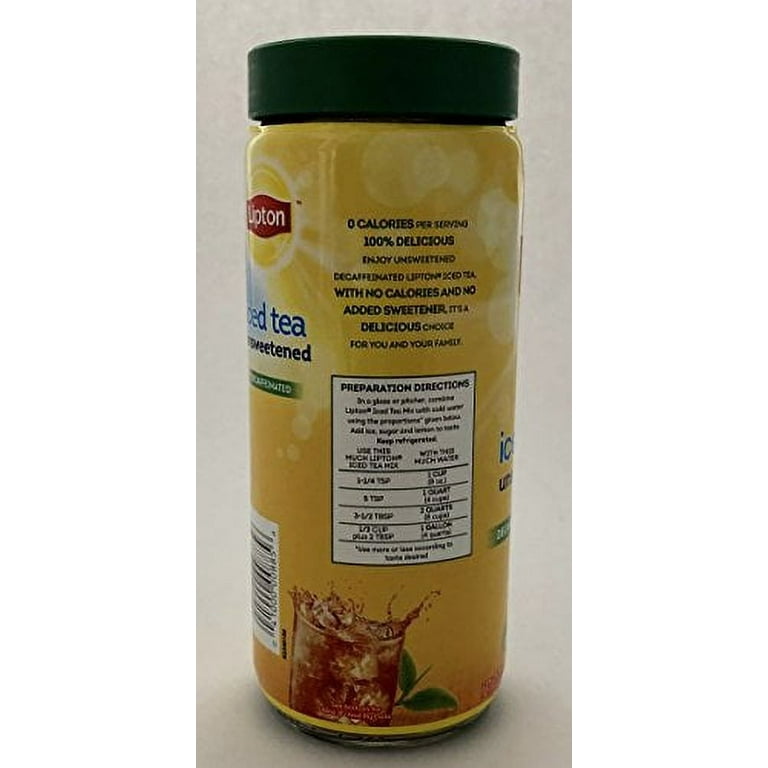 Lipton Iced Tea Mix Decaffeinated Unsweetened 30 Qt Halal Lipton Tea