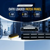 NewYork Cables 48 Port Patch Panel Cat6, RJ45, 2U Unshielded, Color ...