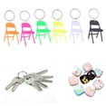 Acrylic Backrest Chair Charm Keychain Folding Chair Keyring Backpack ...