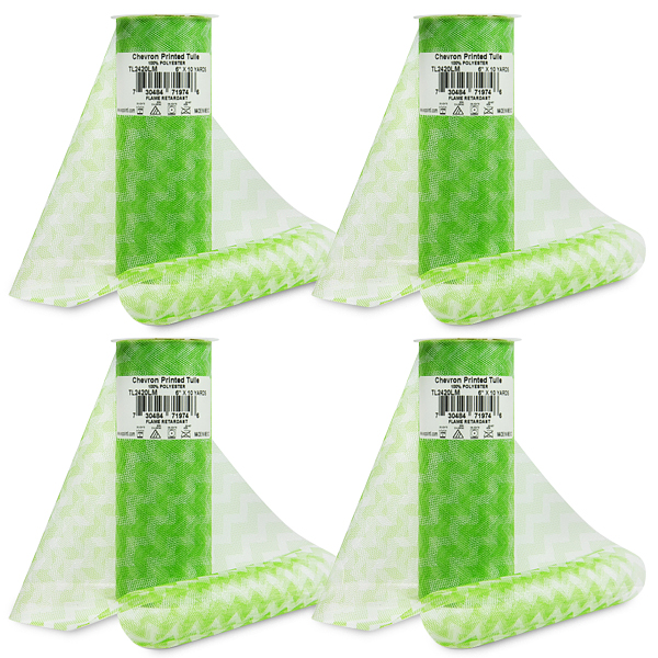 Expo Int'l Premium Zig Zag Printed Tulle Spool of 6" X 10 Yards ...