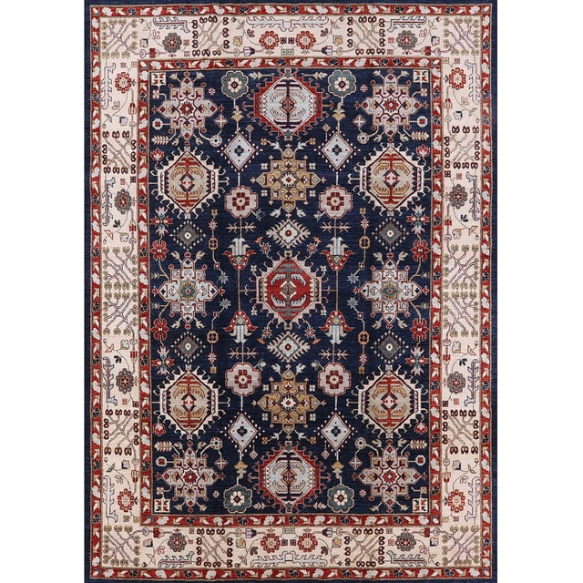 Ahgly Company Indoor Rectangle Mid-Century Modern Purple Lily Purple ...