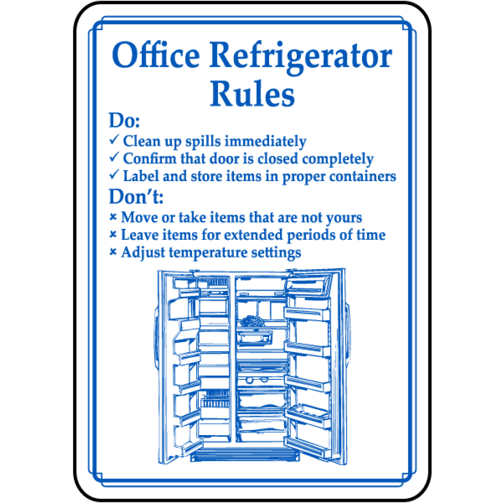 Office Refrigerator Rules Safety Notice Signs For Work Place Safety office-refrigerator-rules-safety-notice-signs-for-work-place-safety