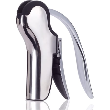 KAYCROWN Stainless Steel Wine Bottle Opener, Vertical Lever Corkscrew ...