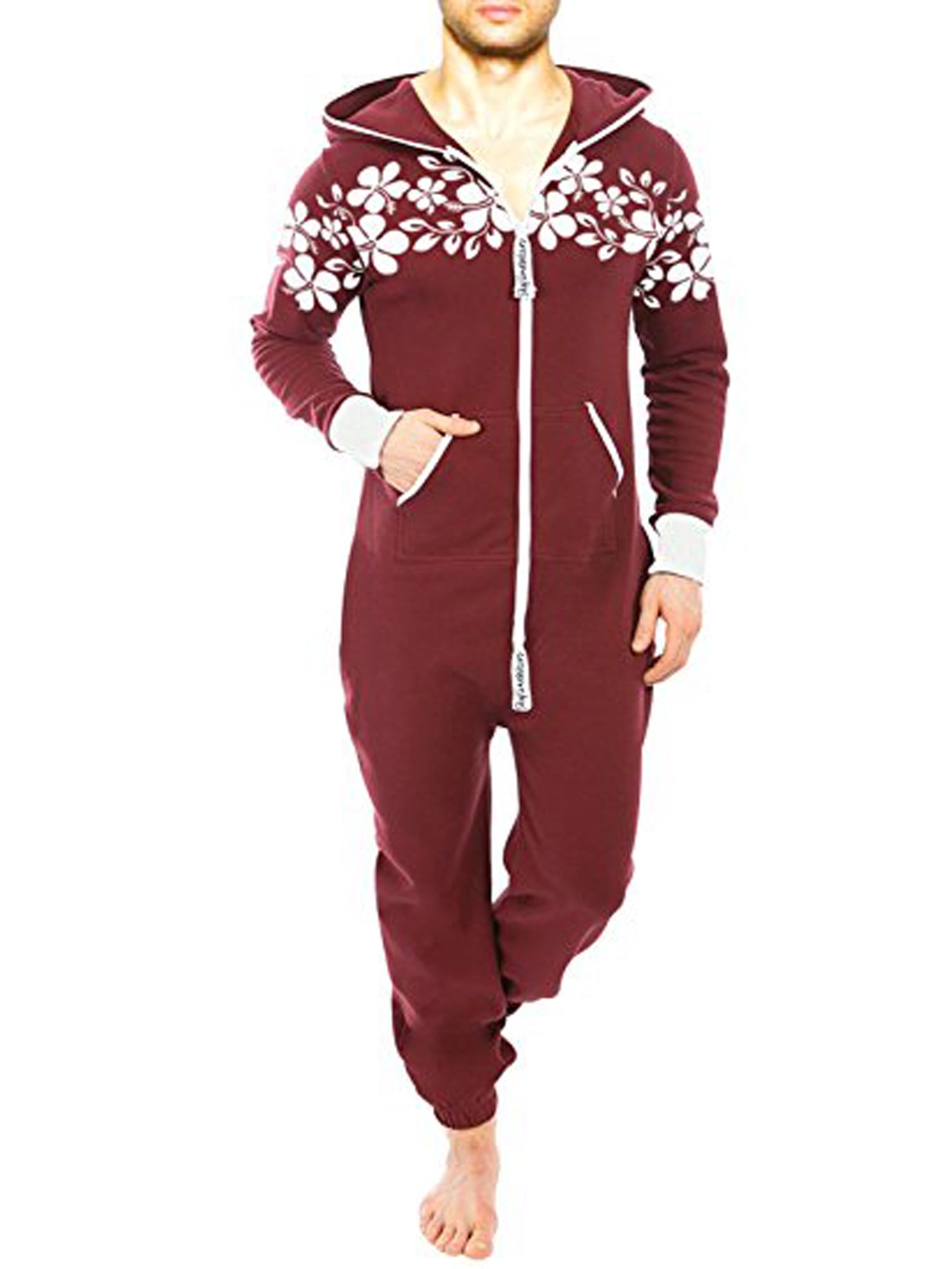 Skylinewears Mens Sleepwear One Piece Pajamas Unisex Non Footed