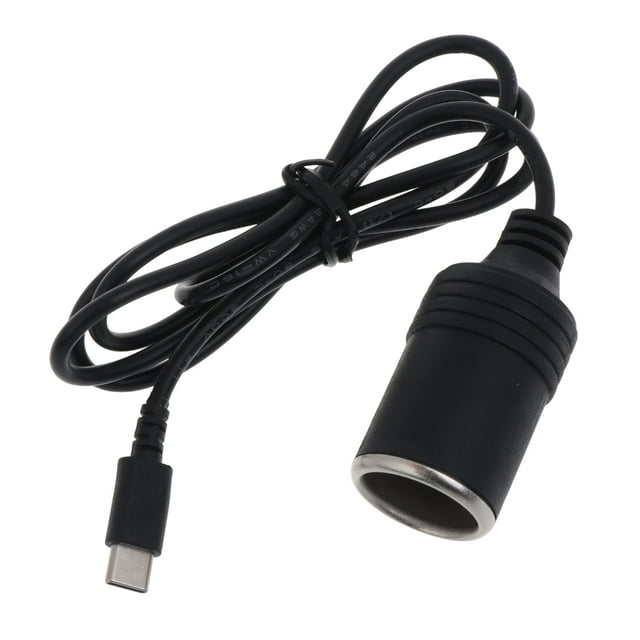 USBC Male to 12V Car Cigarette-Lighter Socket USB Cigarette-Lighter ...