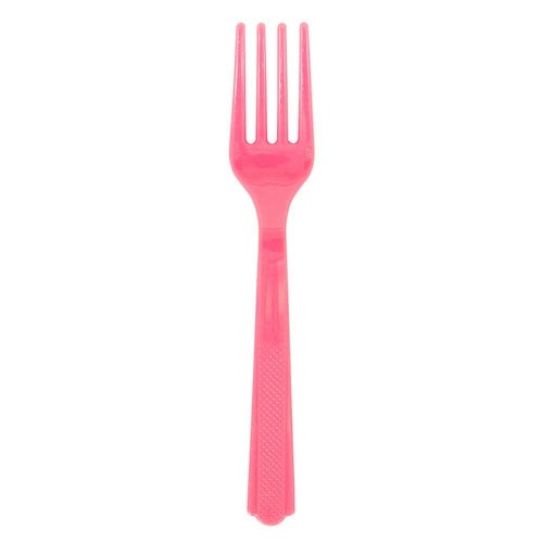 Way to Celebrate! Diva Pink Plastic Forks, 24ct - Walmart.com