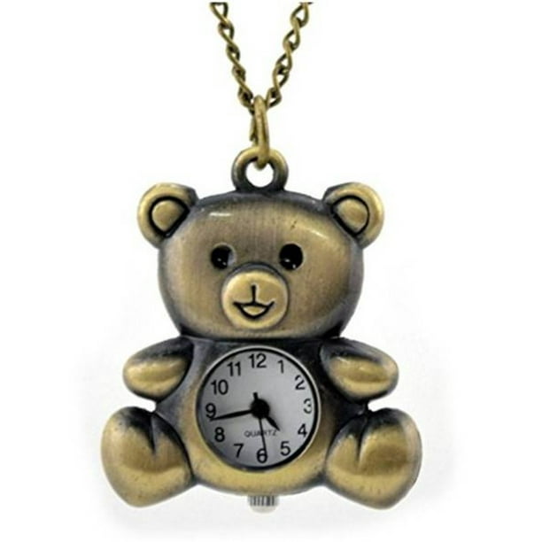 Teddy Bear Antique Pocket Watch Woman Pocket Watch Pendant Watch:PWB ...