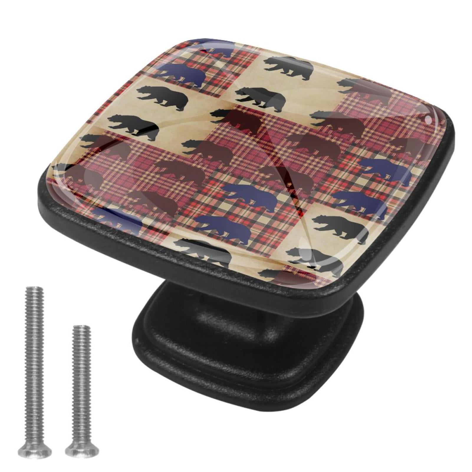 4 Pcs Cabinet Handle Drawer Pulls Animal Lattice Knobs with Screws ...