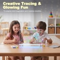 LED Drawing Board with 7 Color Light Modes, 13.8"x10" Neon Art Dry ...