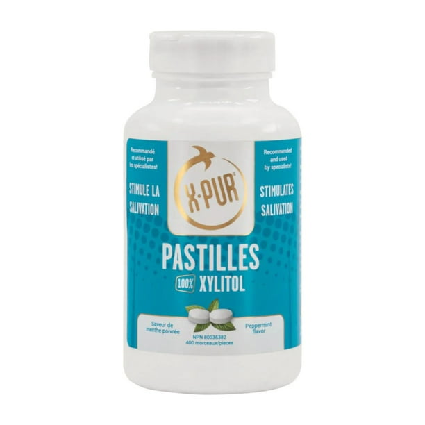 X-PUR Xylitol Breath Mints, Peppermint, 400 Pastilles, Sugar-Free for ...