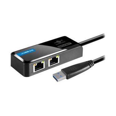 StarTech.com USB 3.0 to Dual Port Gigabit Ethernet Adapter NIC w/ USB ...