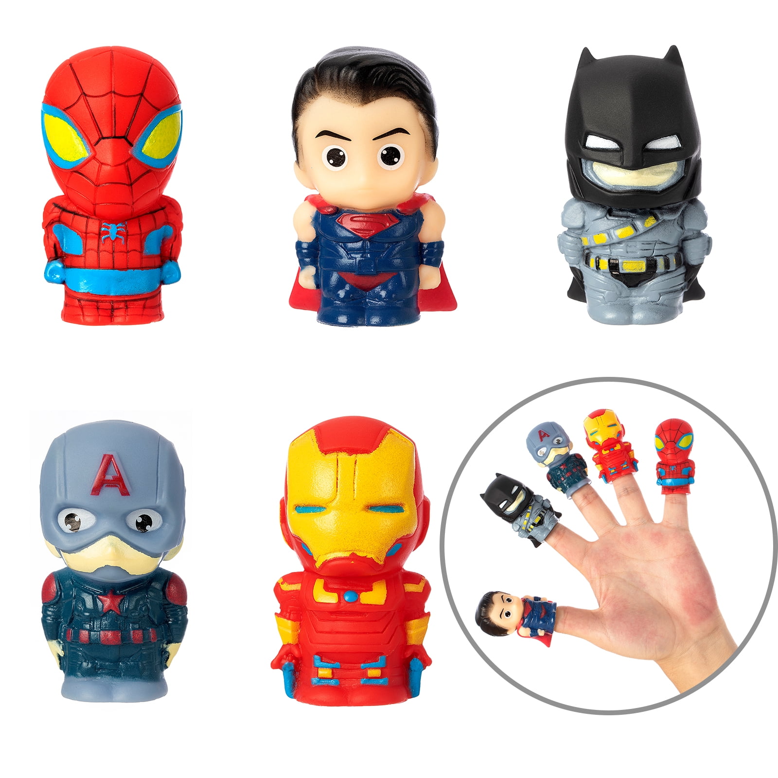 RANKSING 5Pcs Superhero Finger Puppets Playing Toys for Boys Great for ...