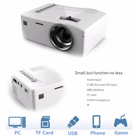 Home 1080p Mini LED Pocket Projector Home Theater Cinema Digital ...