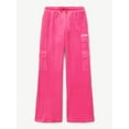 Justice Girls Velour Cargo Pants, XS-XLP, Soft Comfort, Drawstring ...