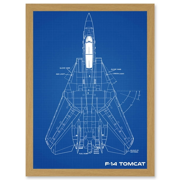 Grumman F-14 Tomcat US Airforce Fighter Plane Aircraft Blueprint Plan ...